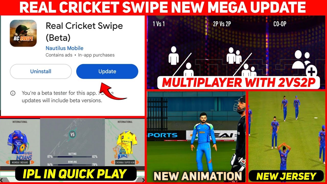 Real Cricket Swipe New Update Soon | IPL 2025,New Stadium & More | Rc ...