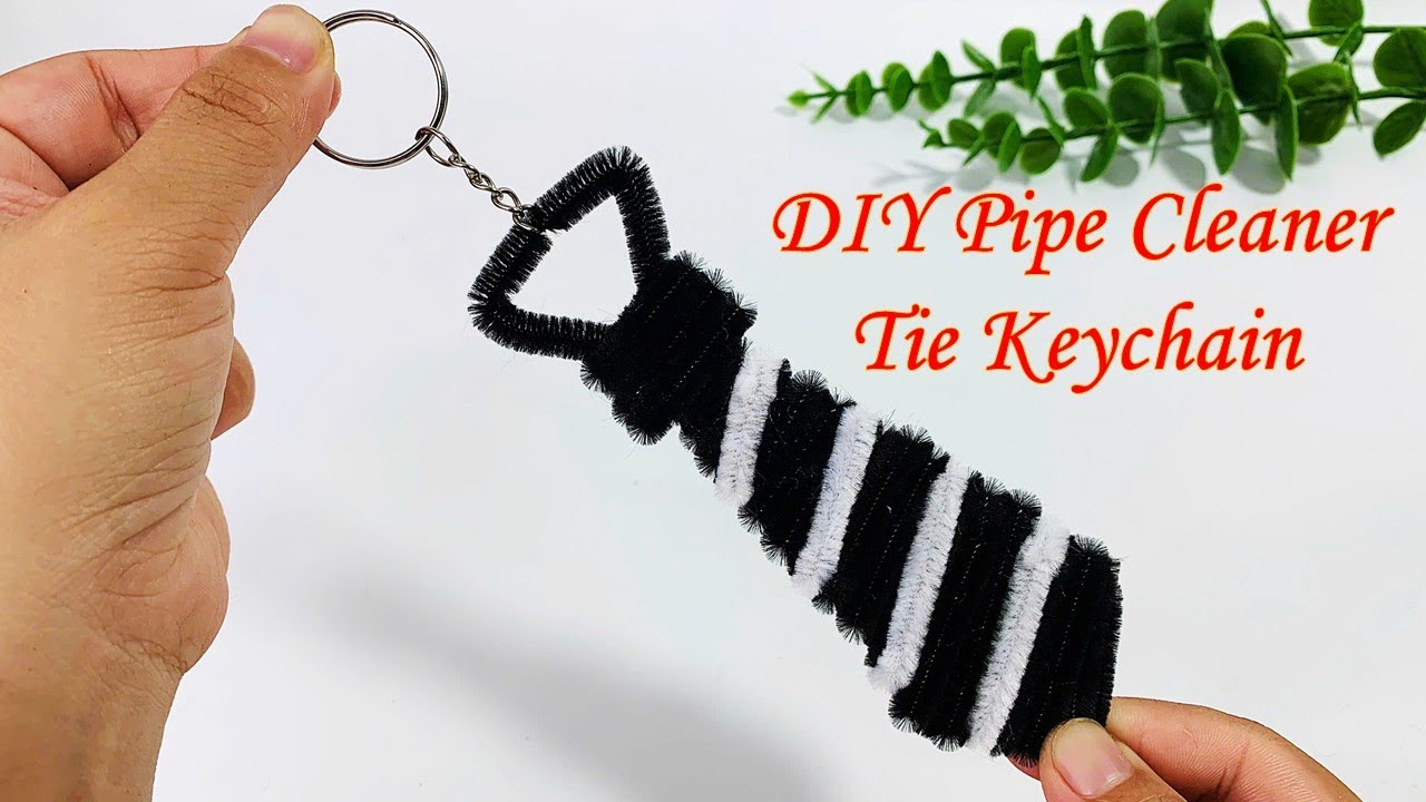DIY Pipe Cleaner Tie Keychain – Perfect Father’s Day Gift Idea | DG ...