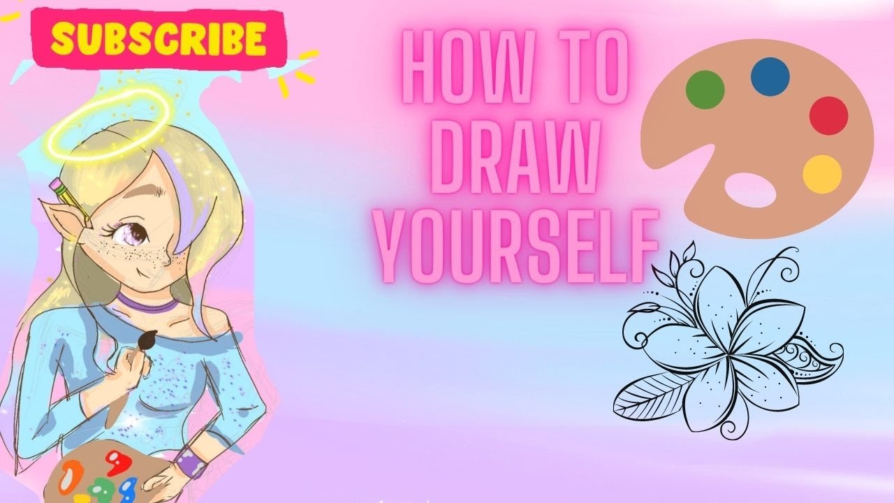 How to draw yourself (cartoonish style) - YouTube