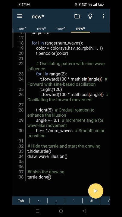 Python cool illusion Animation through python turtle 🐢/😱😱(Enjoy this ...