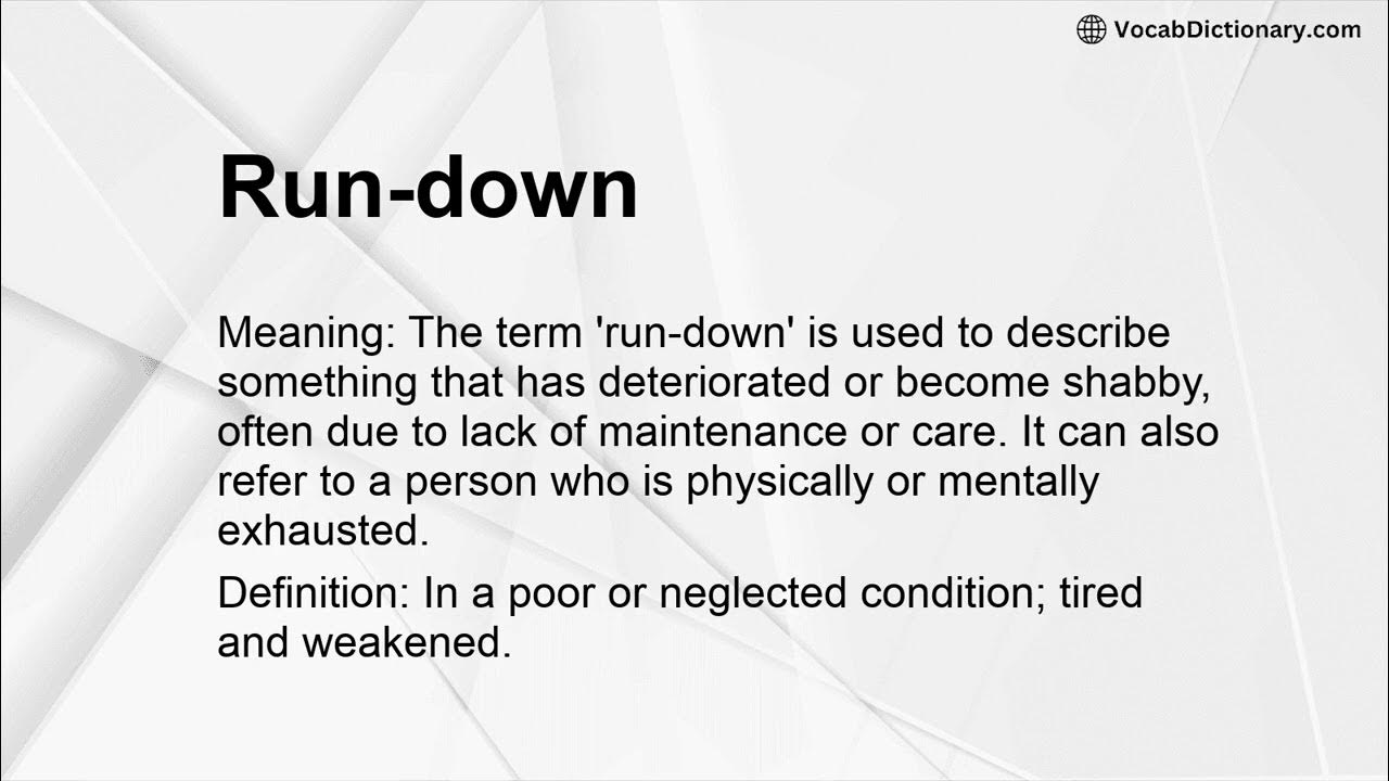 Run down Meaning YouTube run-down-meaning-youtube