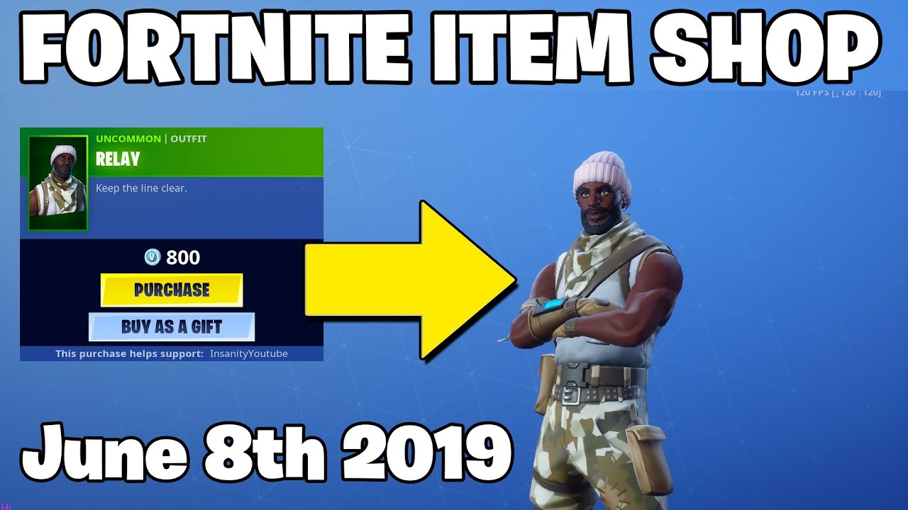 *NEW* RELAY Skin! - Fortnite Item Shop June 8th (Fortnite Battle Royale ...
