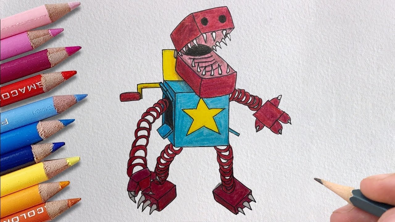 How to draw Boxy Boo from Project Poppy Playtime - YouTube