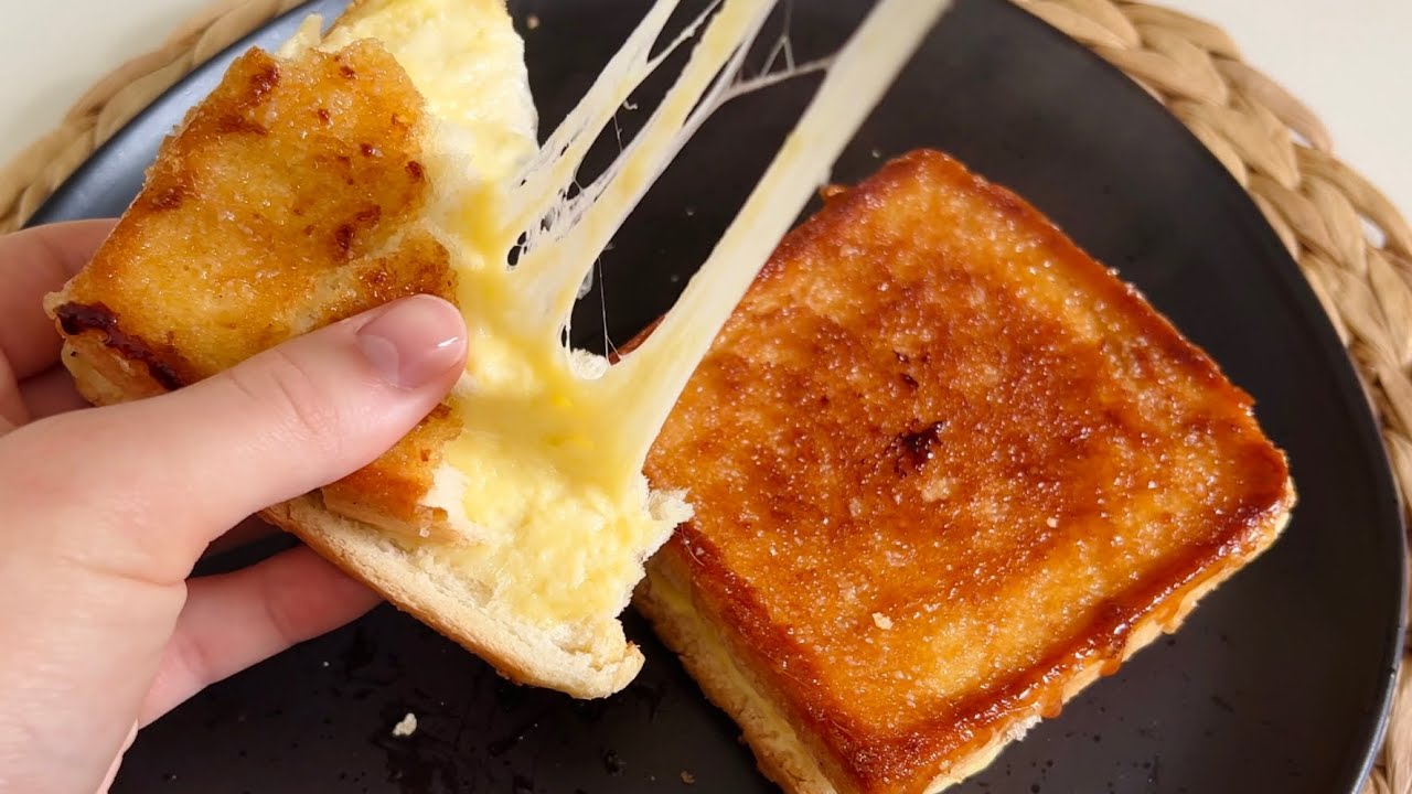 Delicious Brown Sugar Cheese Toast - YouTube