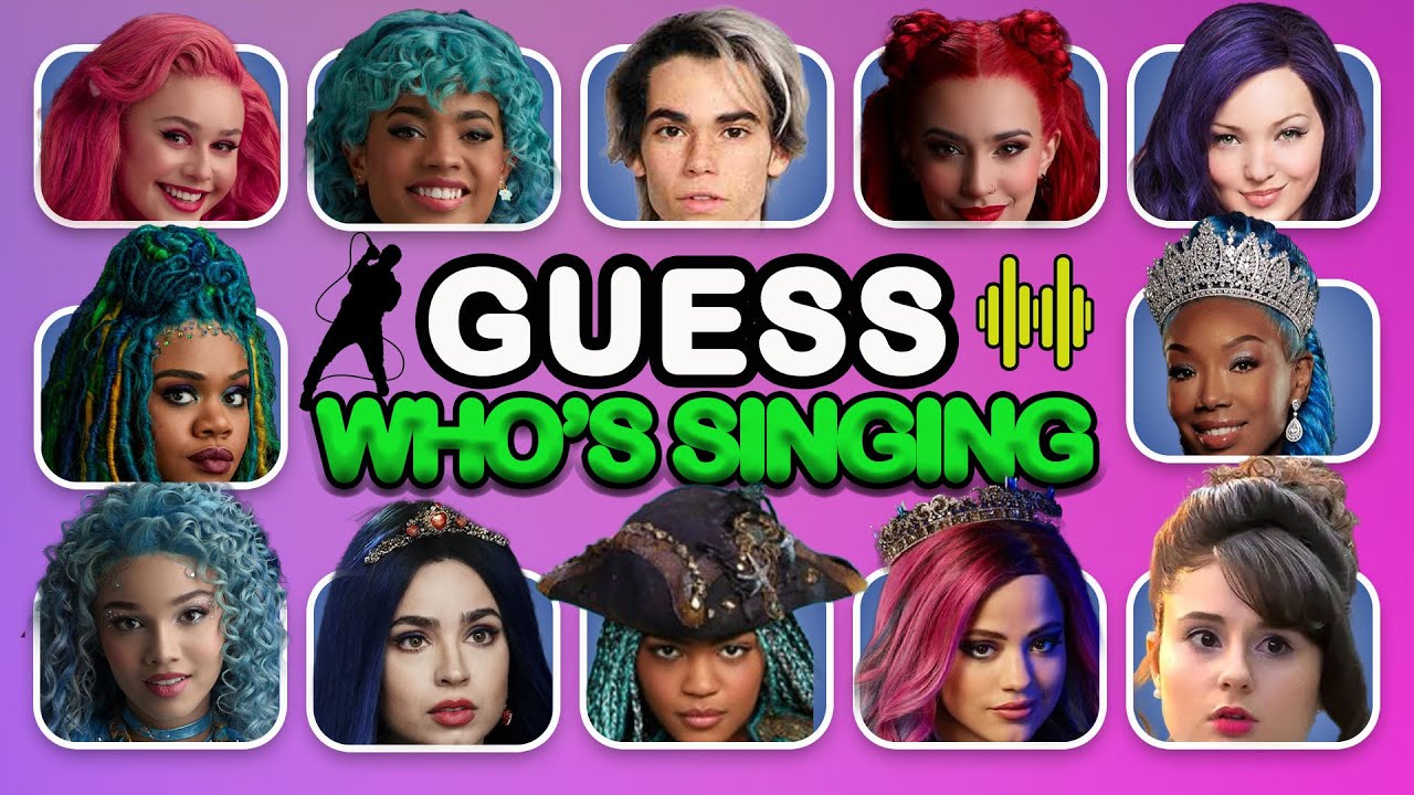Guess Who's Singing 🎶 Descendants The Rise of Red ️ Red, Mal, Chloe ...