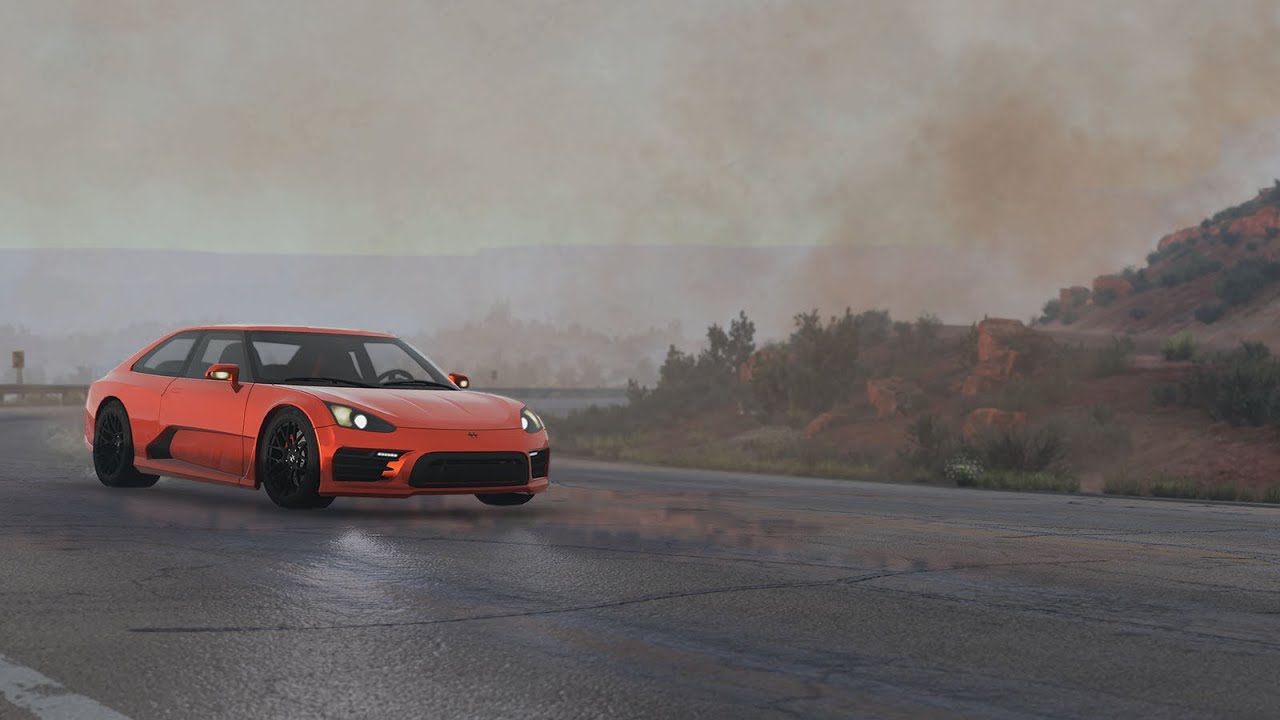 BeamNG.drive 0.24 - Testing Terrain PBR - After Rain - YouTube