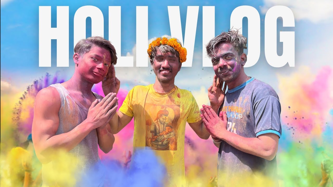 HOLI VLOG!! puddi bhai chote pandit ji - YouTube
