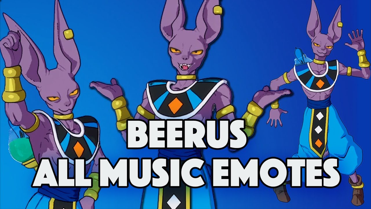 Beerus Dances All Music Emotes (That we Have) - FORTNITE - YouTube
