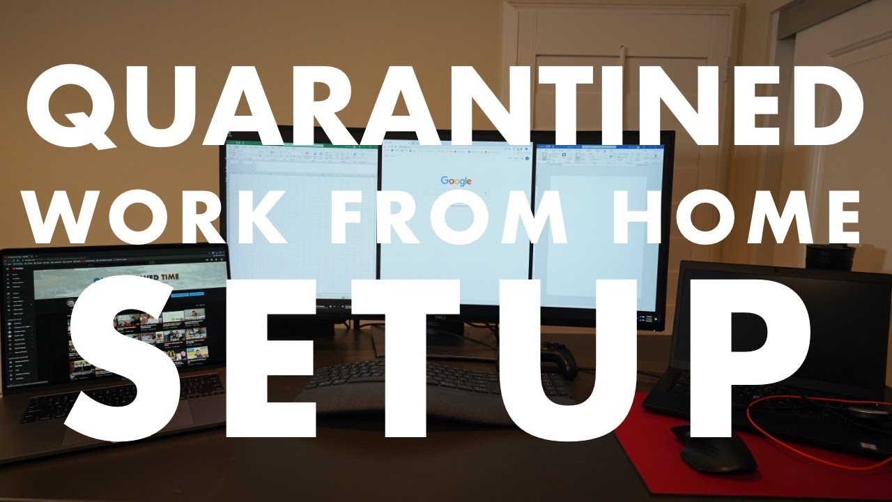 Quarantined Work From Home Desk Setup - YouTube