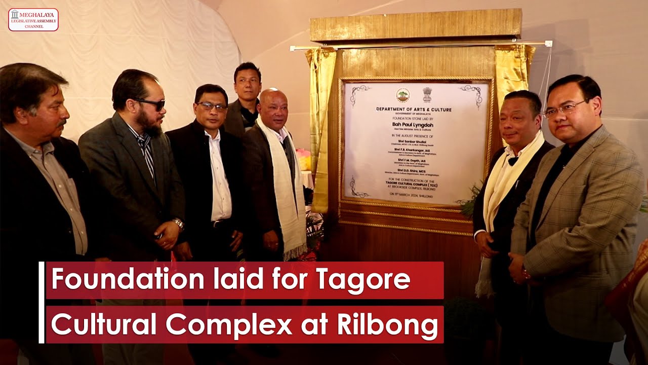 Foundation laid for Tagore Cultural Complex at Rilbong - YouTube