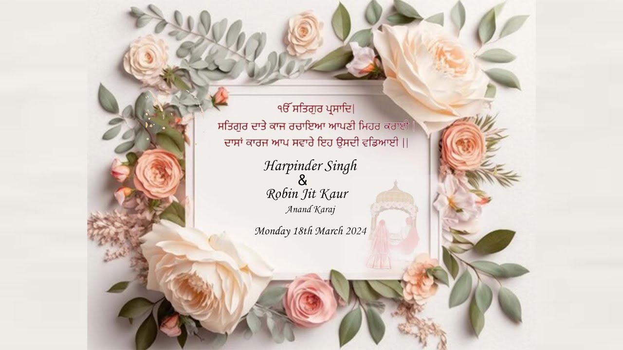 Harpinder Singh weds Robin Jit Kaur at Gurdwara Guru Har Rai Sahib Ji ...