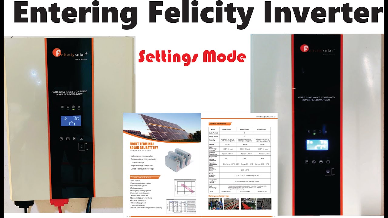Setting Felicity Inverter for First Use - YouTube