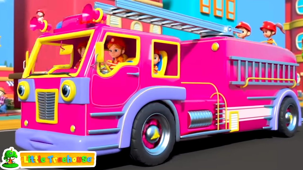 Wheels On The Firetruck Nursery Rhyme & Kids Song for Babies by Little ...