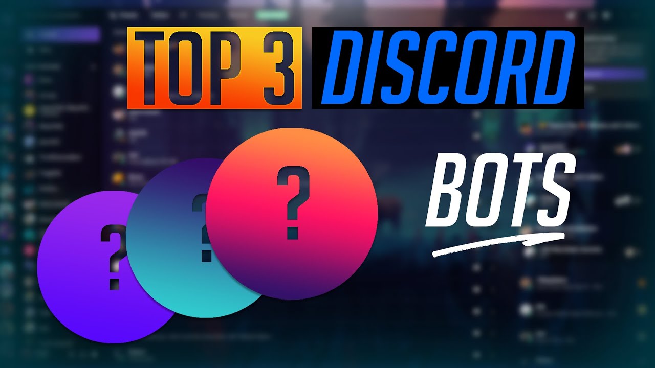 My Top 3 Discord Bots! - YouTube