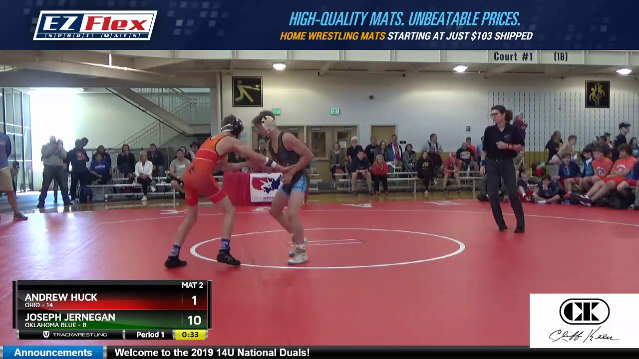 Mat 2 110 Andrew Huck Ohio Vs Joseph Jernegan Oklahoma Blue - YouTube