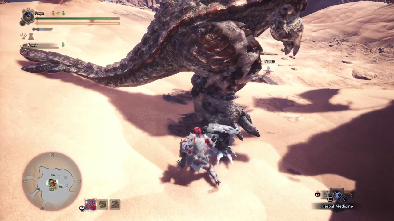 Monster Hunter: World - Stupidly Lucky Hammer Dunk (vs Tempered Barroth ...