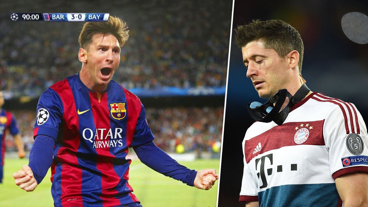 The Day Lionel Messi Made Robert Lewandowski Cry - YouTube