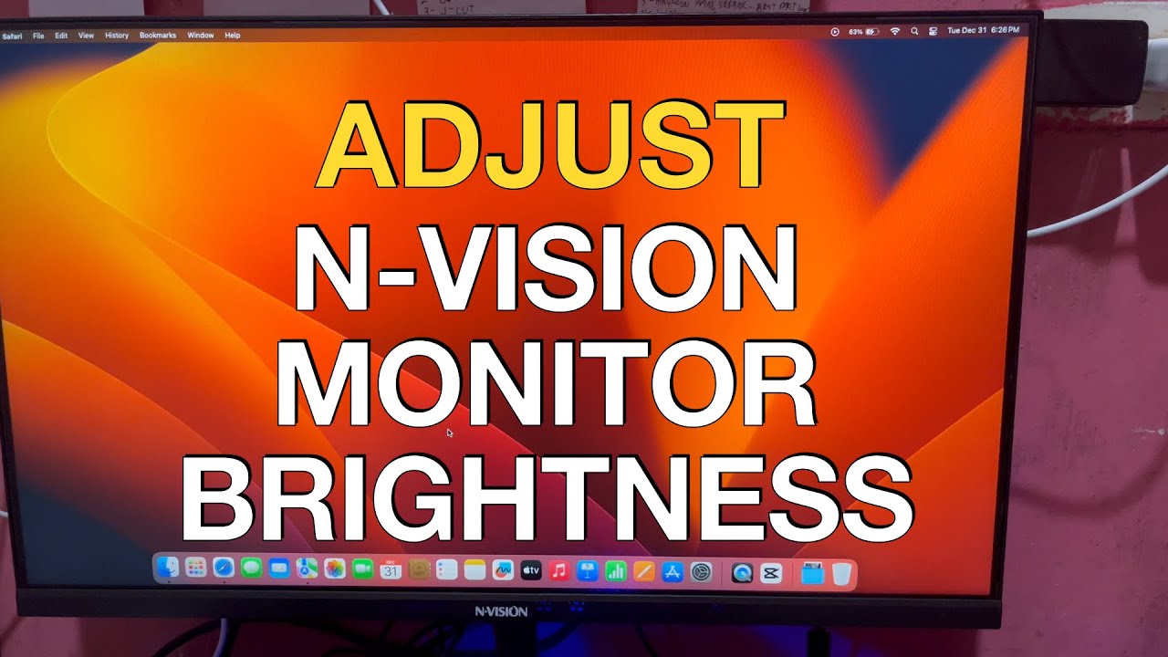 How to adjust N-Vision monitor brightness | NVISION 19 inches Monitor ...
