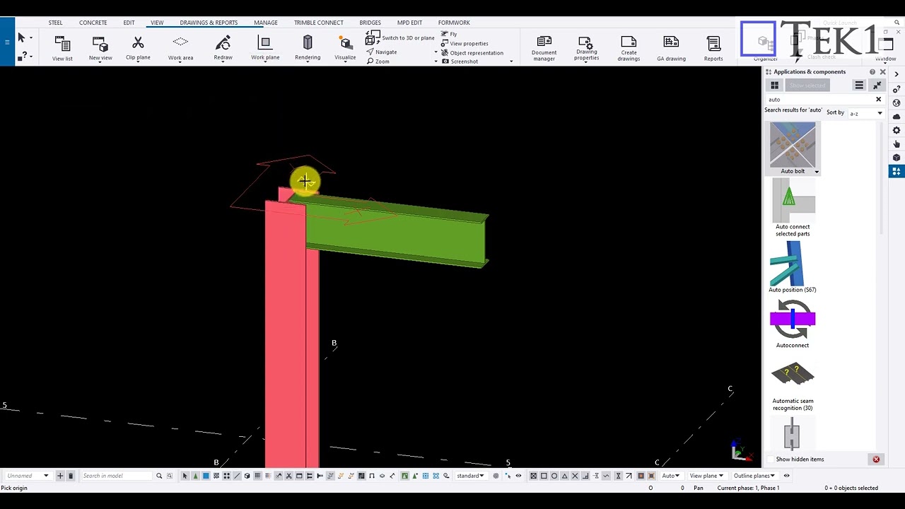 Tekla Basic - Learning Work plane tool in Tekla - YouTube