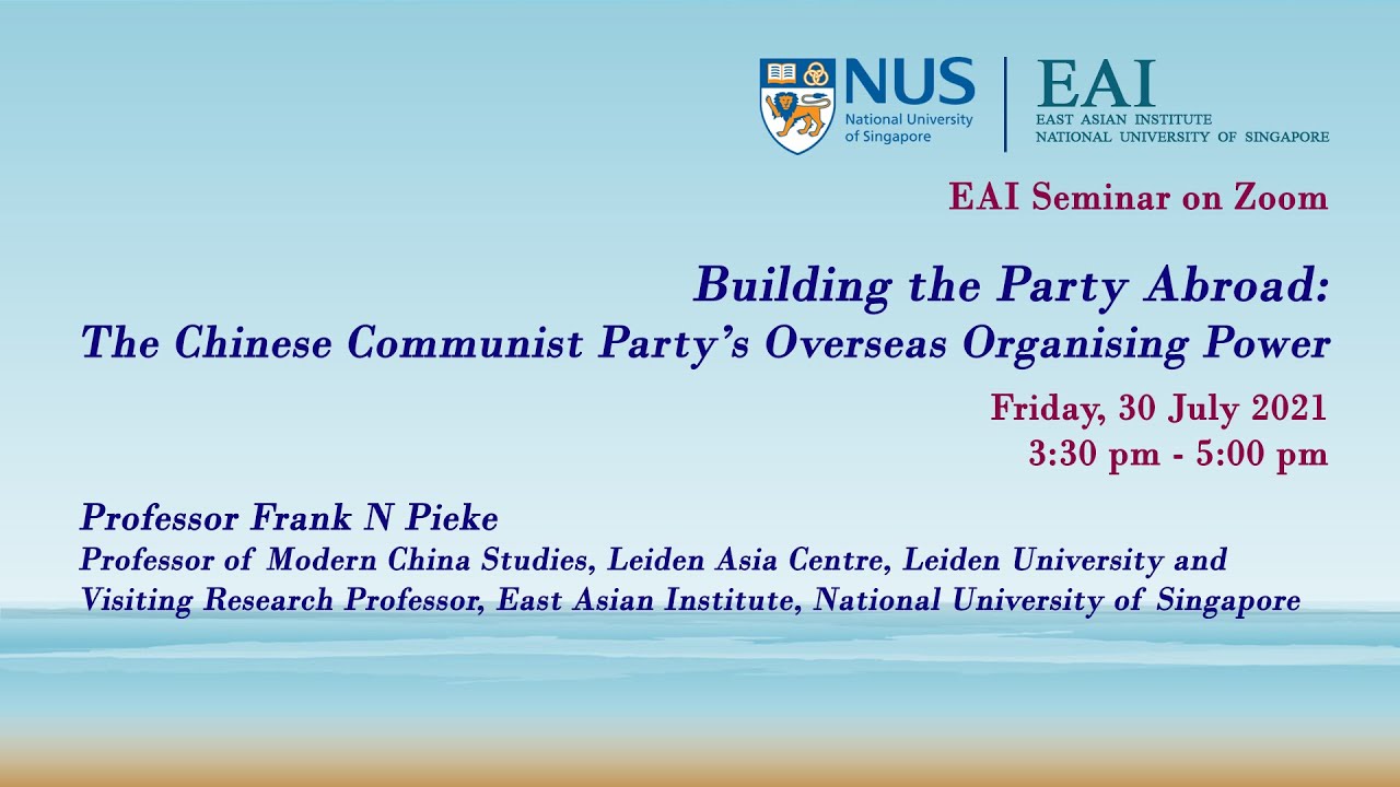 Building the Party Abroad: The Chinese Communist Party’s Overseas ...
