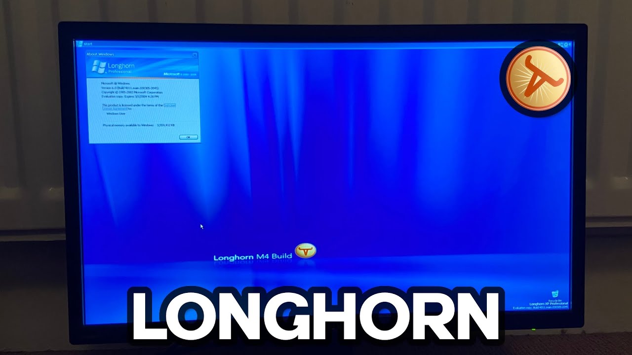 Installing Windows Longhorn on Real Hardware! - YouTube