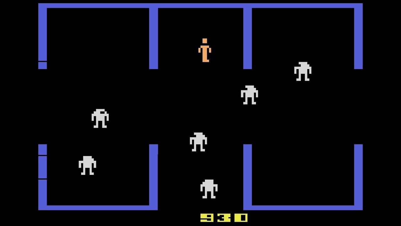 Atari 2600 Game Play, Berzerk - YouTube
