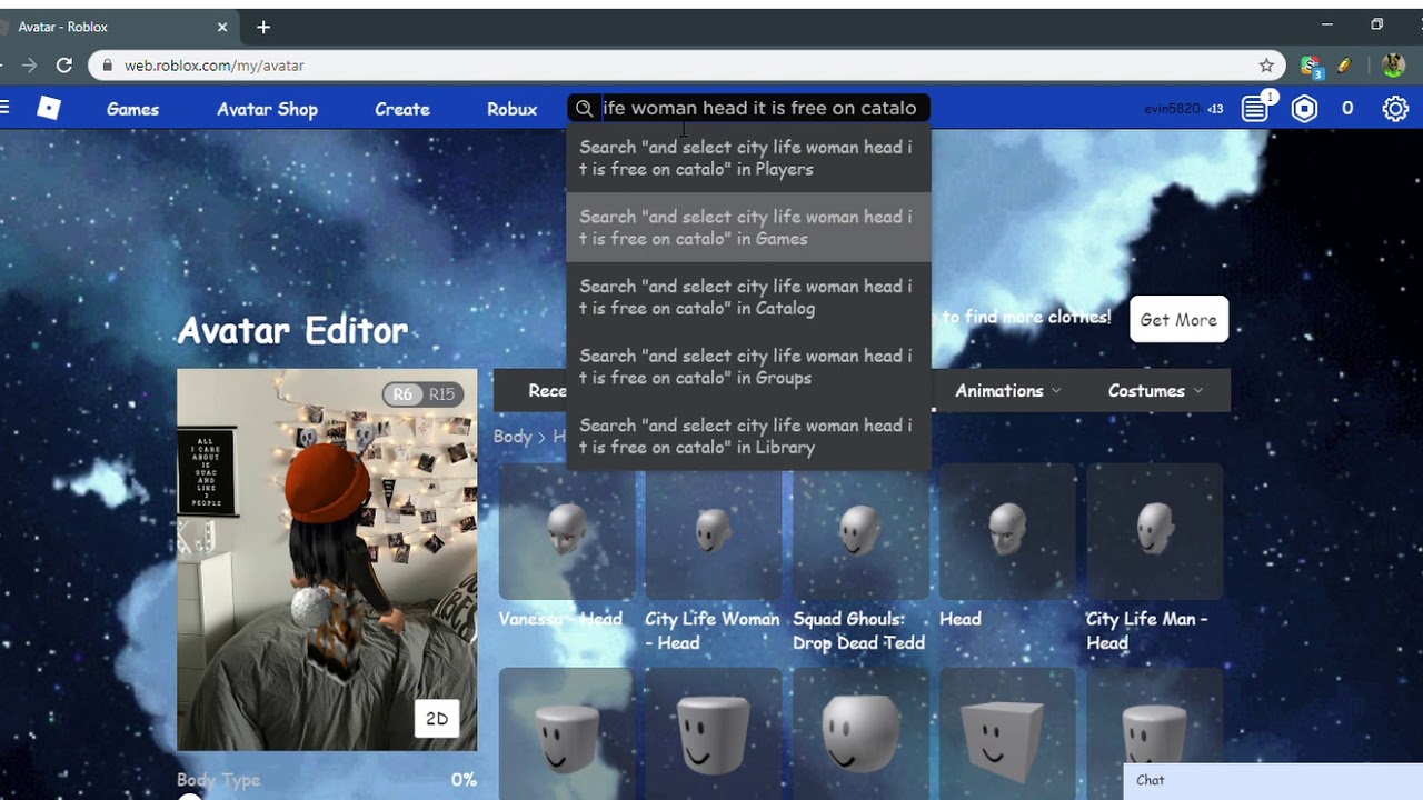 How to have a invisible head on roblox - YouTube