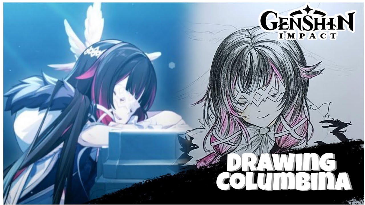 Columbina Drawing | LazyDrawing | Genshin Impact - YouTube