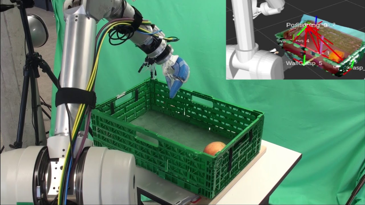 Robot Grasping a Real Mango From an IFCO Basket - YouTube