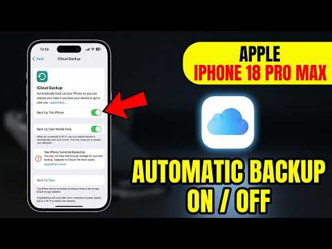 How to Turn On/Off Automatic iCloud Backup iPhone 18 Pro Max #new