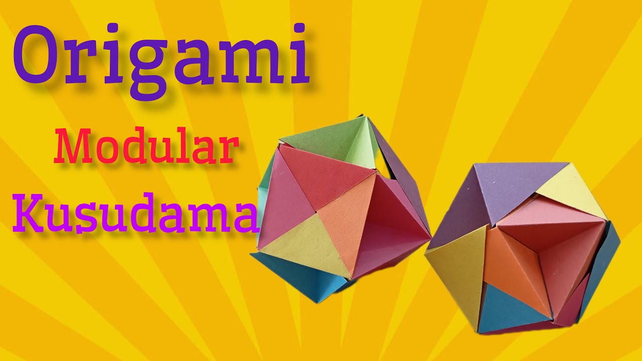 Modular origami spiky balls/How to make a origami spiky balls - YouTube