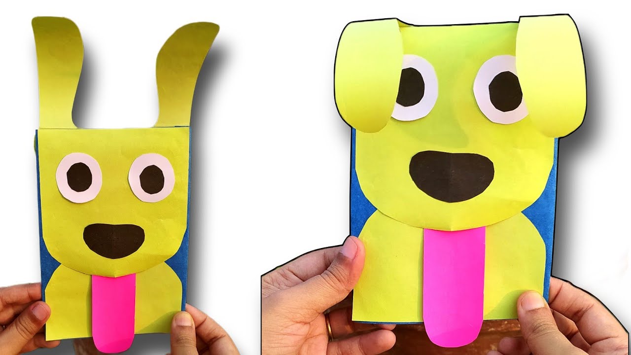 DIY Puppy Ears Card | Interactive Pull Tab Paper Craft - YouTube