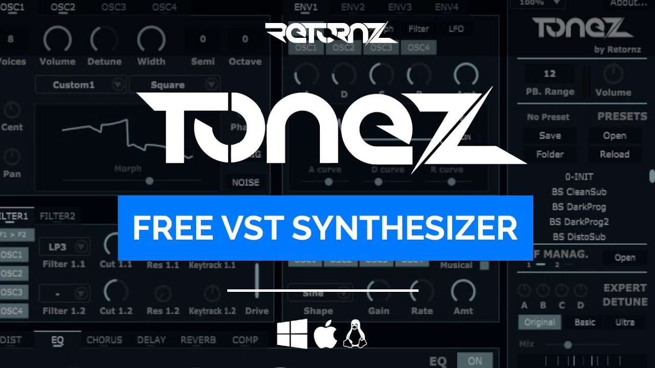ToneZ V2 by Retornz | Free VST Synthesizer (Windows, MacOS, Linux ...
