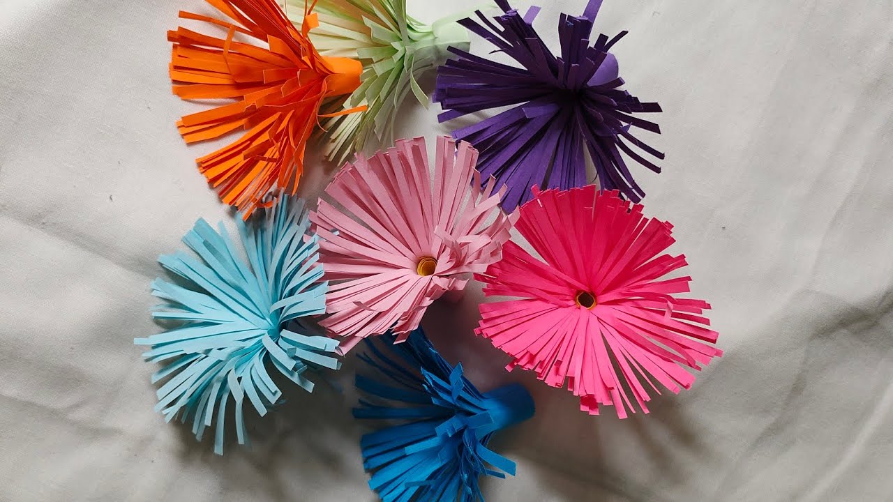 How to make paper Flower | How to draw and cut paper flower - YouTube