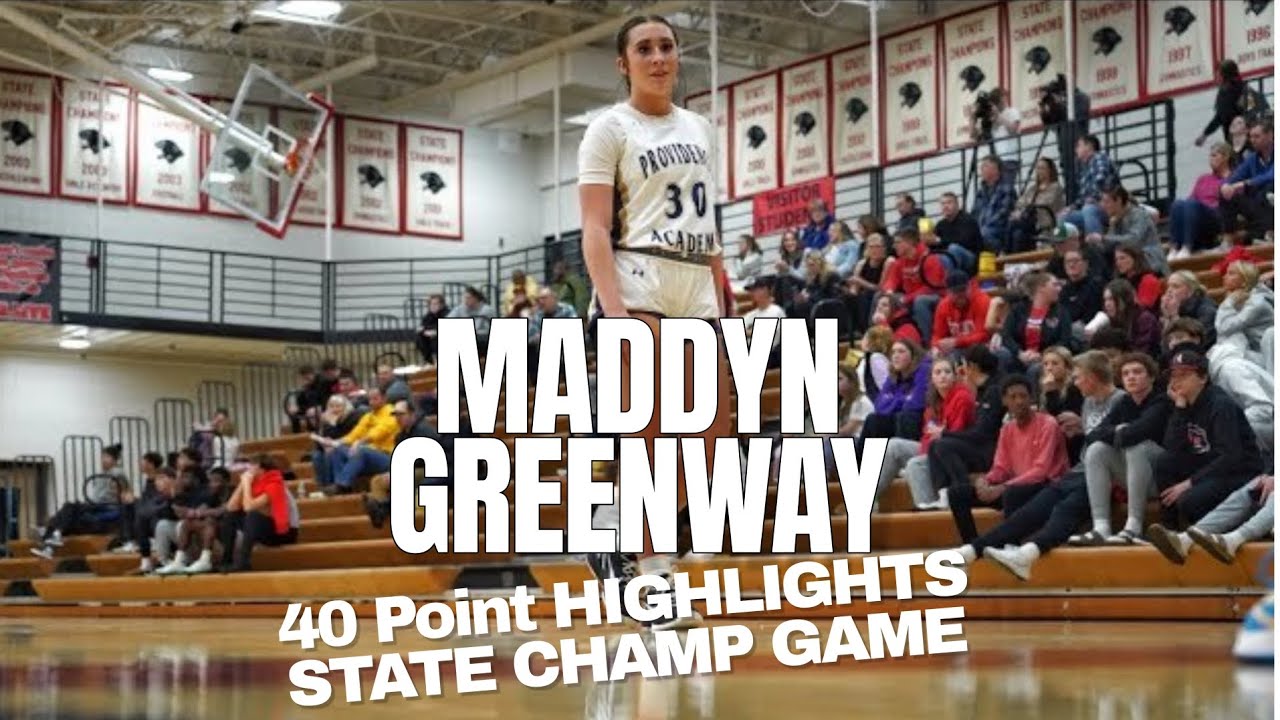 Maddyn Greenway 40 Points in State 2A Championship Game - YouTube