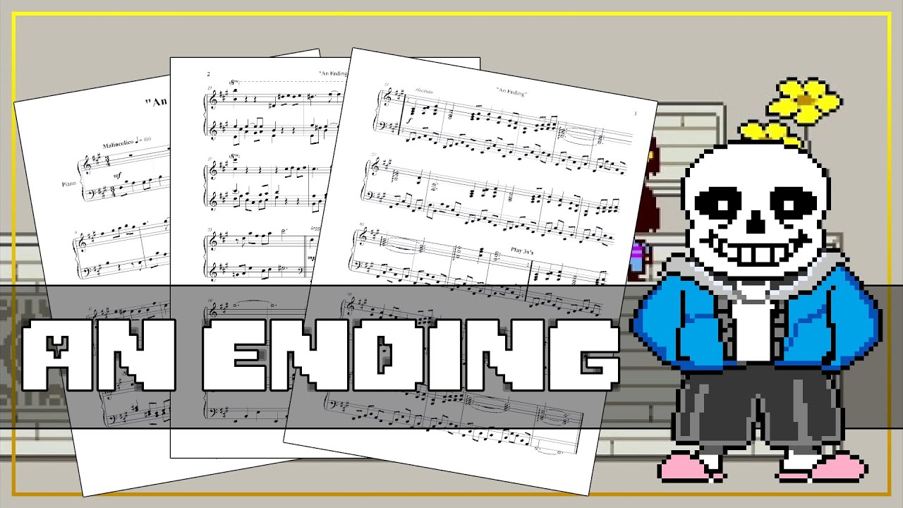 Undertale - An Ending (Piano Sheet Music) - YouTube