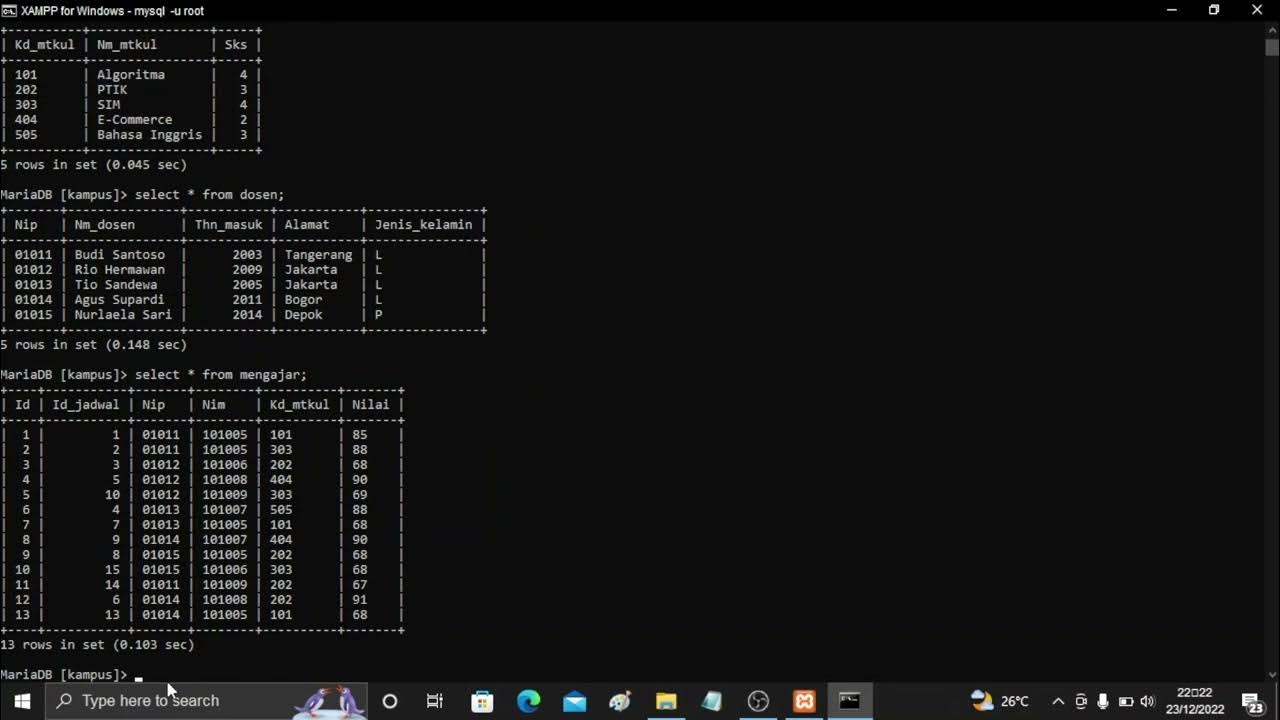 UAS Praktik Management Database Client Server Part 2 - YouTube