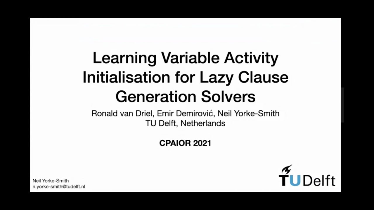 Learning Variable Activity Initialisation For Lazy Clause Generation 6369