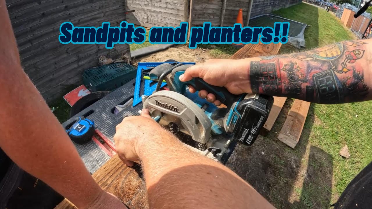 Sleeper sand pits and planters! - YouTube