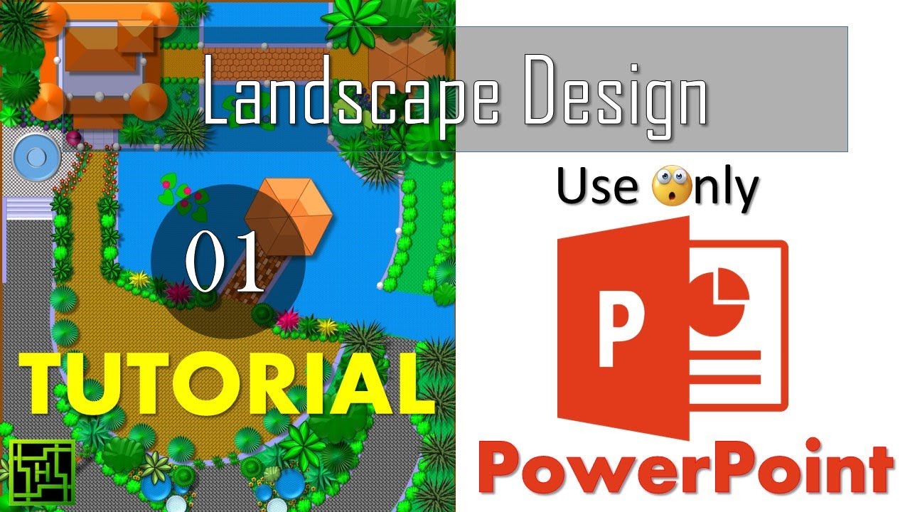 How to Draw Landscape Design Only Use PowerPoint | Part 1 - YouTube