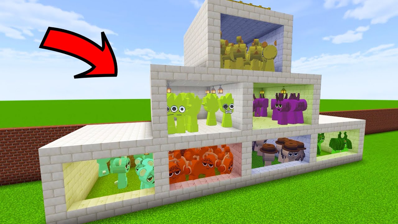 NEW Incredibox SPRUNKI in Maze Gmod Minecraft! TRAPPED IN COLORFUL ...