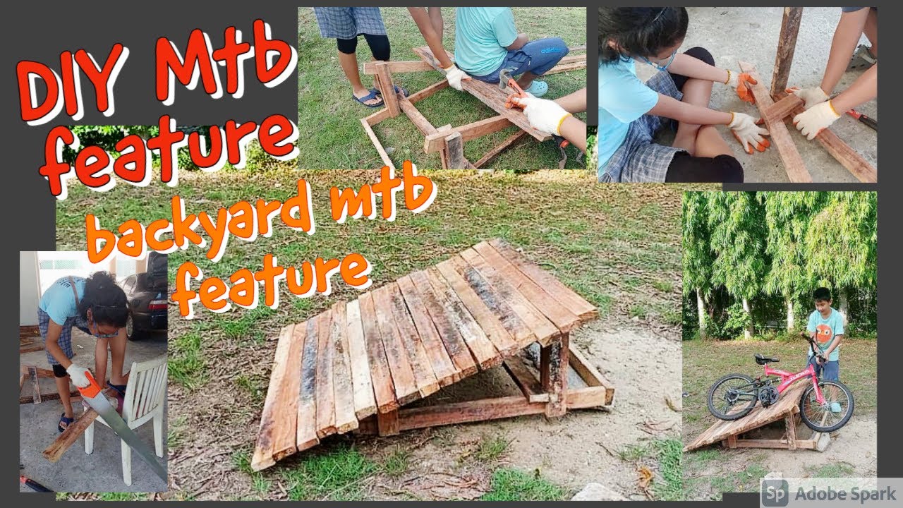 (DIY) Building our first backyard MTB Feature - YouTube