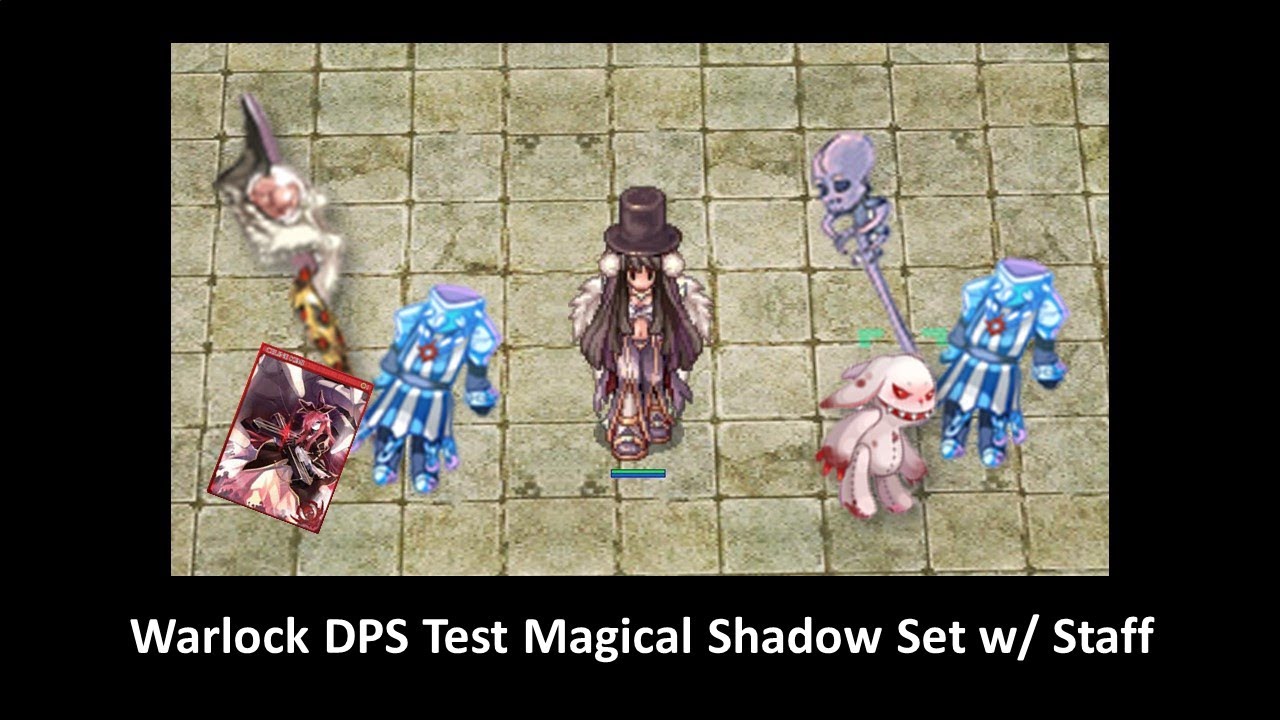RO GGT Warlock Magical Shadow Armor Set Test with Staff Des and Thorn ...