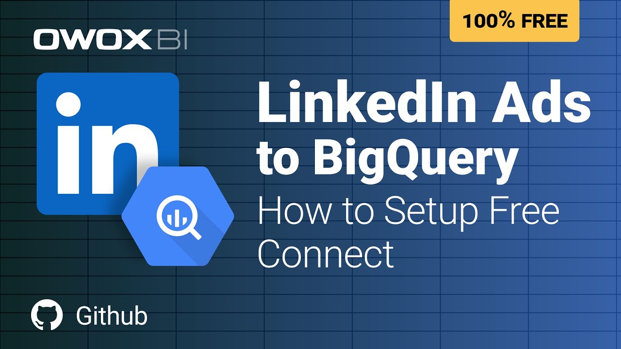 Load LinkedIn Ads Data into BigQuery — Free, DIY, - YouTube