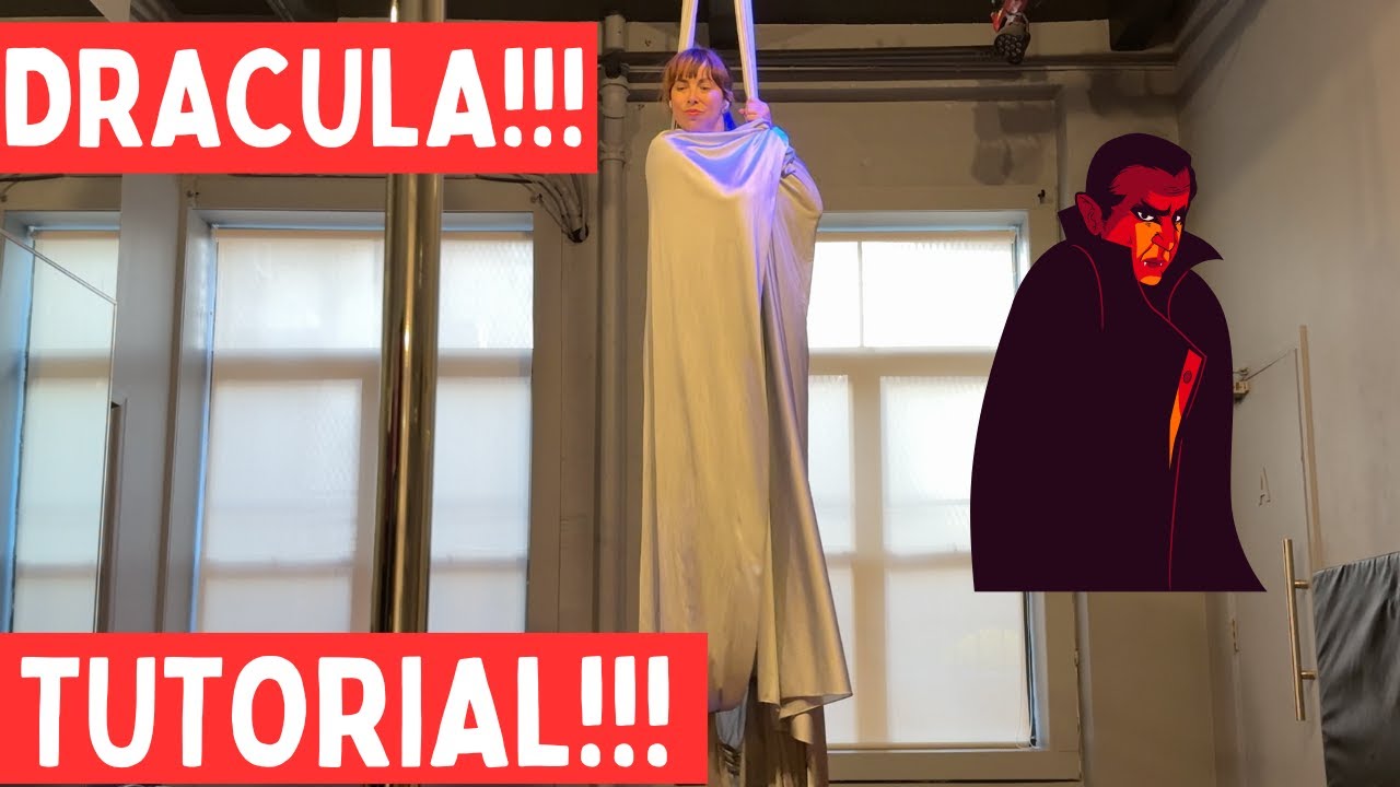 Halloween COUNT DRACULA SHAPE on the AERIAL SILKS! - YouTube