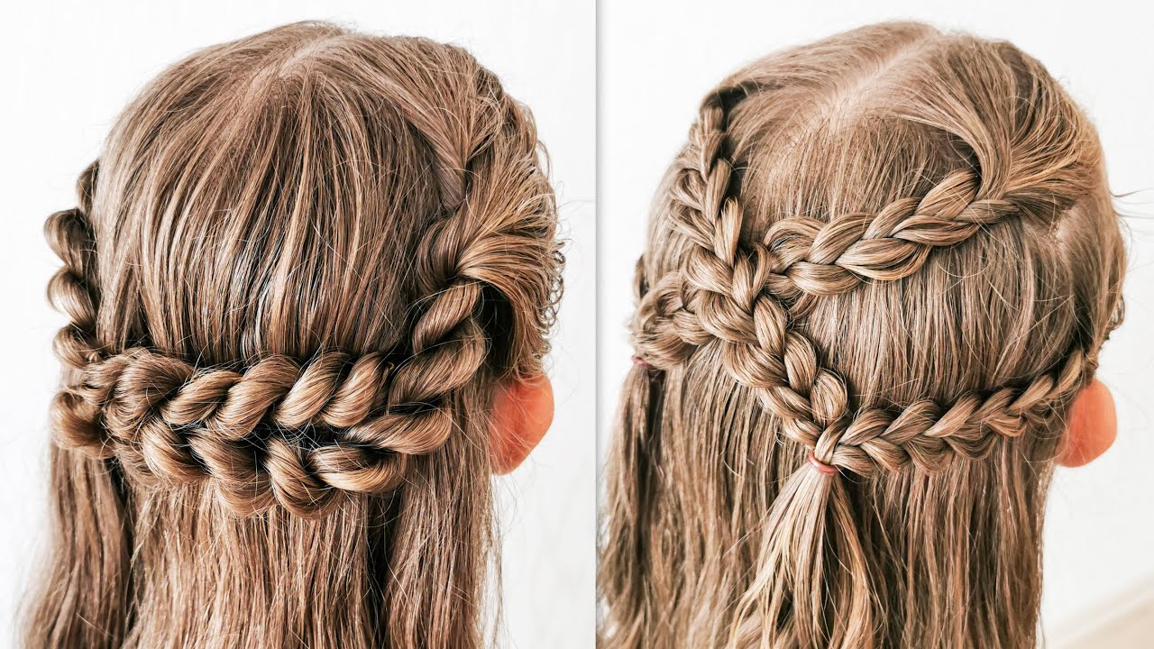 2 easy open hairstyles for every day - YouTube