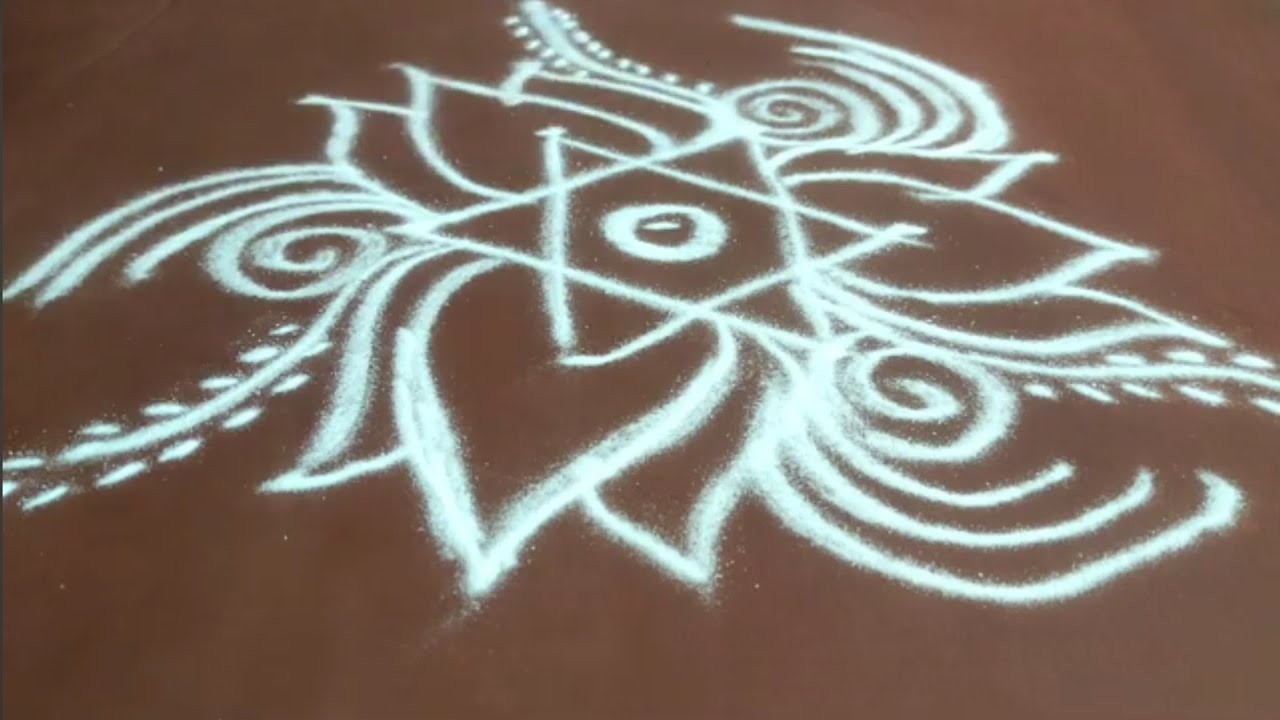 3*2 star kolam star rangoli kolam simple and easy star design kolam ...