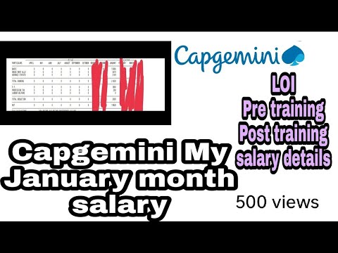 🌹Capgemini salary structure🌺my January month payslip 🌺During training ...