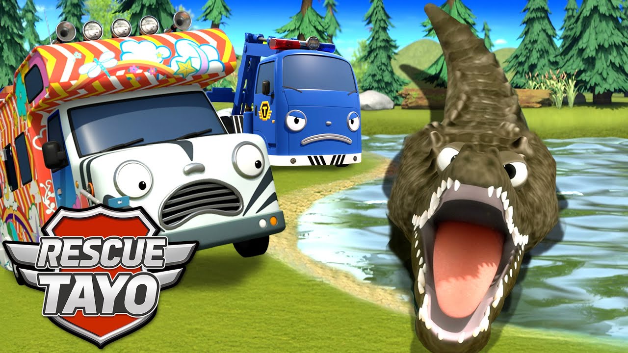 Super Hook Reki! Save Windy From Crocodiles! l Rescue Car Story l Tayo ...