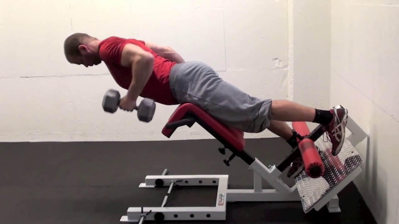 One Legged Back Raise With One Arm Row - YouTube